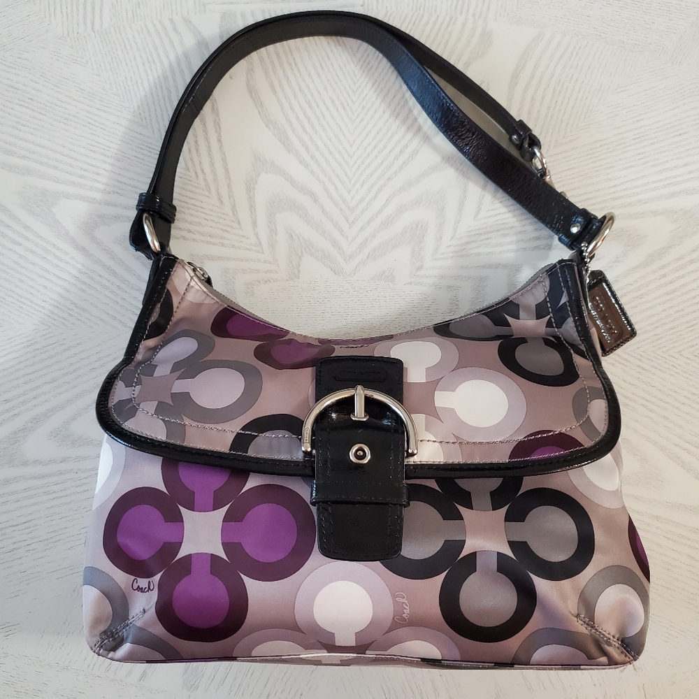 Coach Madison Op Art Maggie Sateen Shoulder Bag With … - Gem